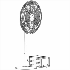 MistCooling 24 Inch Portable Sideline Misting Fan