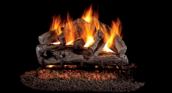 Real Fyre 18" Rugged Oak Vented Natural Gas Logs Set - Match Light