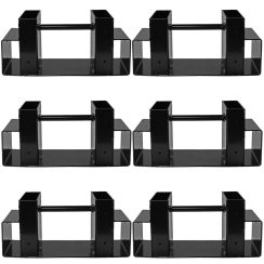Sunnydaze Black Powder Coated Steel Adjustable Length Log Brackets ...